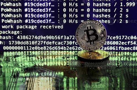 The Digital Process Of Cryptocurrency Mining By Using The Gpus Bitcoins And Video Card On A