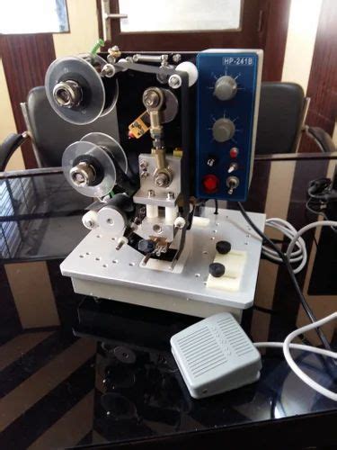hot foil manual batch coder 4 lines motorized ge 241 b at rs 16000
