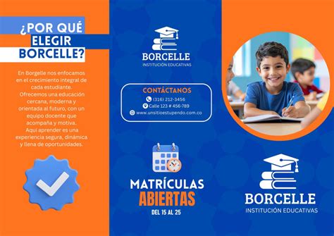Plantillas De Folletos Escolares Gratis Y Editables Canva