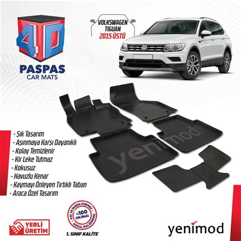 VW Tiguan D Havuzlu Kauçuk Paspas Sonrası