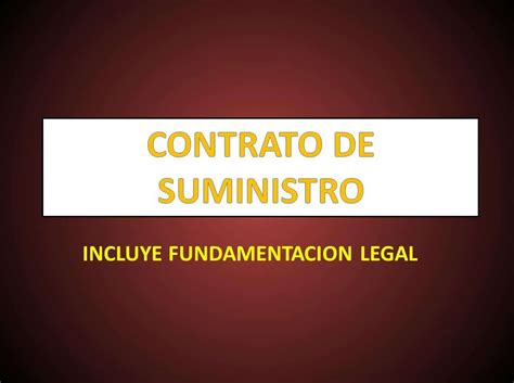 CONTRATO DE SUMINISTRO Derechomexicano Mx