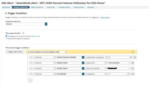 Volume Alerts For Esxi Hosts Alert Lab The Solarwinds Platform Thwack