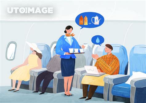 항공서비스 001 Pai191 유토이미지 일러스트 생활 해외여행 휴가 관광 바캉스 휴식 서비스 서비스직