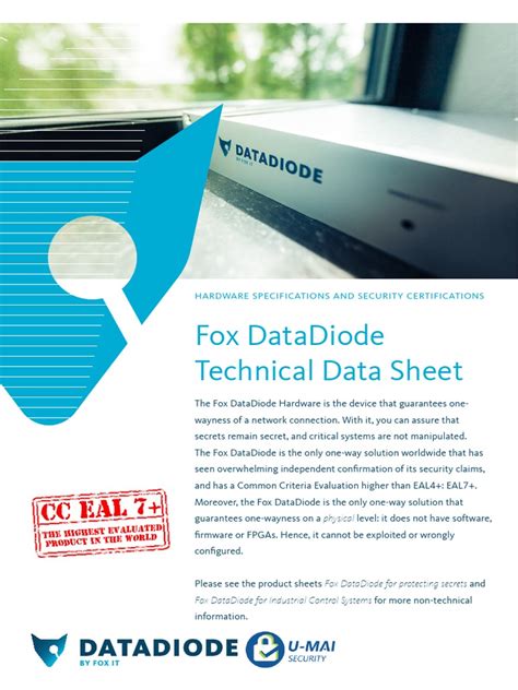 Fox Datadiode Technical Data Sheet 1 Pdf File Transfer Protocol