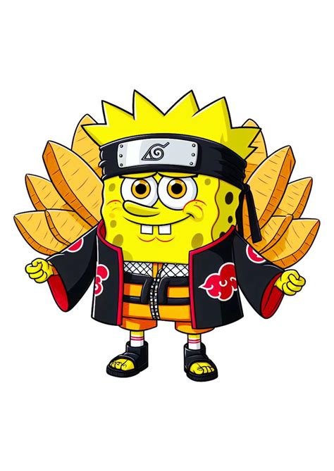 Bob Esponja Naruto Spongebob Squarepants Desenho Infantil Fundo
