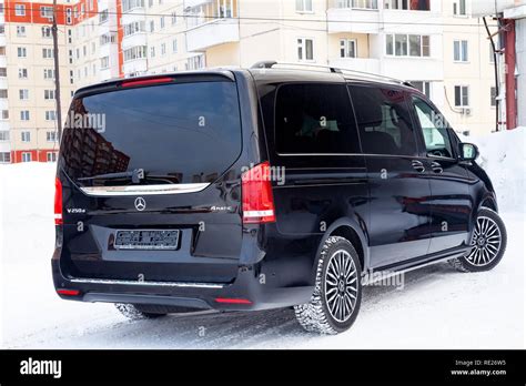 Novosibirsk Russia 08012018 Rear View Of New A Expensive Mercedes