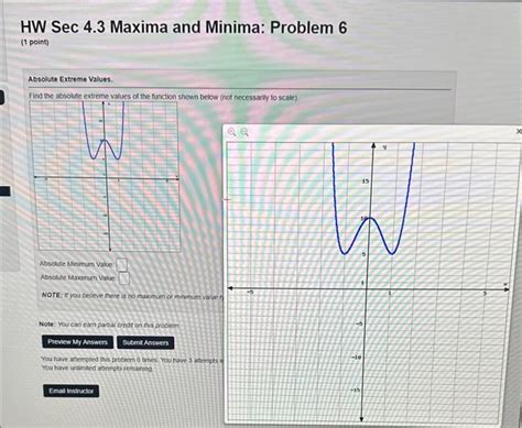solved hw sec 4 3 maxima and minima problem 6 1 point