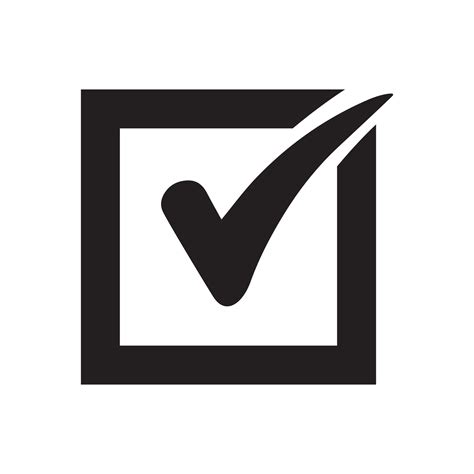 Checklist Button Check Mark In Box Sign Icon Vector Vector Art At Vecteezy