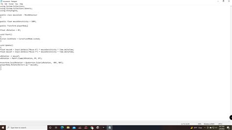 I Got An Error Message Saying The Variable Playerbody Of Mouselook Has