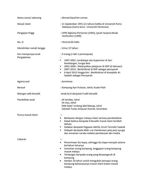 Kisah Muallaf Ustaz Daud Pdf