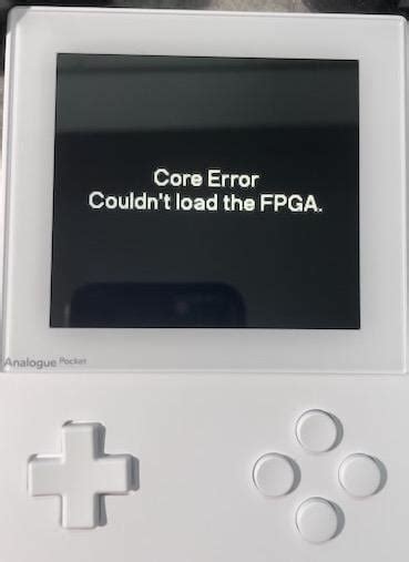 Core Error Couldnt Load The Fpga Ranalogueinc