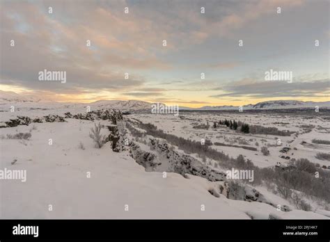Thingvellir National Park Eurasian And American Tectonic Plates With