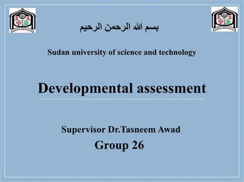 Developmental Milestones Assessment Pptx