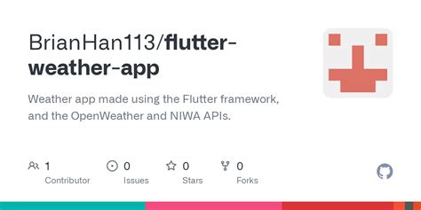 GitHub BrianHan113 Flutter Weather App Weather App Made Using The