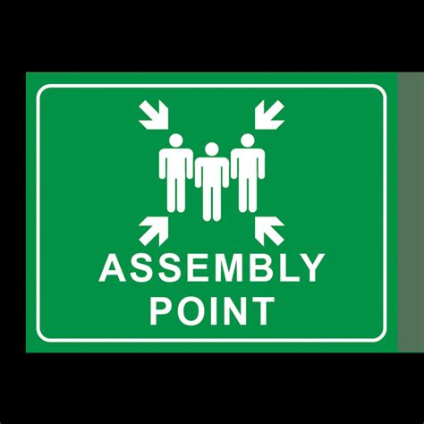 Urban Print Safety Sign Assembly Sign Emergency Assembly Point