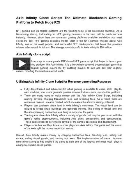 Ppt Building An Axie Infinity Clone Script Everything You Need To