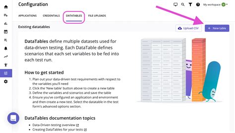 Creating Datatables Mabl Help
