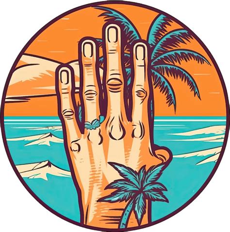 Premium Vector Vector Illustration Of An Island From A Human Hand