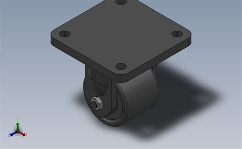 B10 02 065 102B超重低重心轮 B10 02 075 102B 脚轮 SOLIDWORKS 2018 模型图纸下载 懒石网