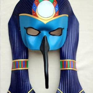Made To Order Egyptian Thoth Leather Ibis Mask Etsy