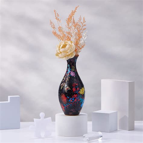Pintoo Vase Elegant Floral Print Plastic Jigsaw Puzzle 160 Pieces