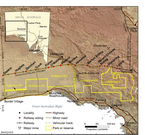 Nullarbor Desert Australia Map Cynthy Constance