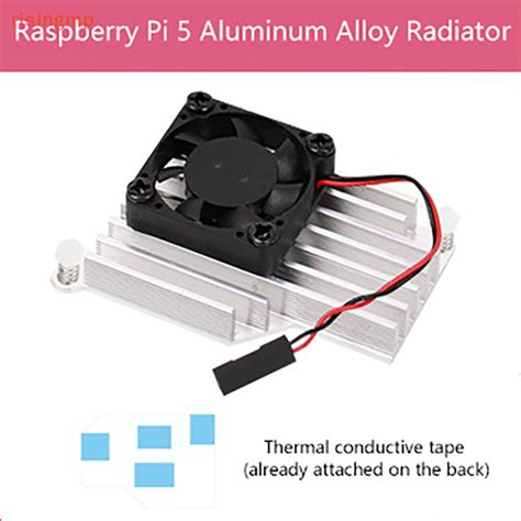 Risingmp Raspberry Pi 5 Active Cooler Aluminum Heatsink Fin Heatsink Silicone Thermal