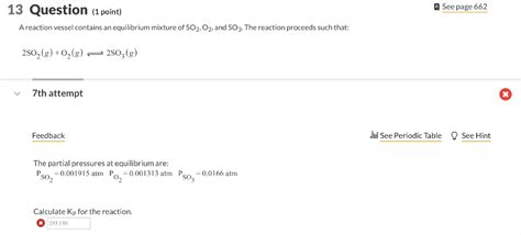Solved 13 Question 1 Point A Reaction Vessel Contains An