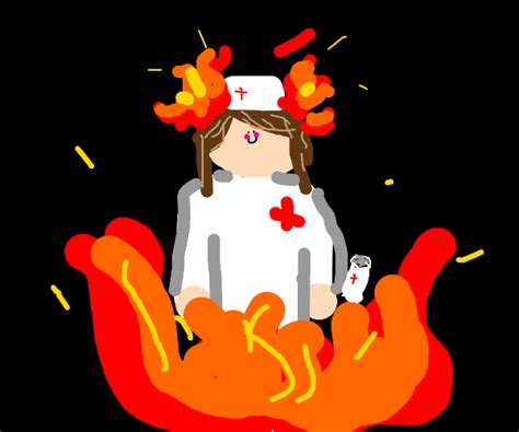 Nurse In A Heatwave Drawception