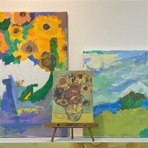 에이린미술 🎨에이린의 겨울특강 유치부의 명화들이 하나씩 늘어나고 있어요💛 너무 서두르지않고 천천히