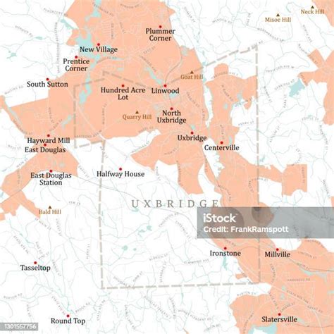 Ma 우스터 Uxbridge 벡터 로드맵 지도에 대한 스톡 벡터 아트 및 기타 이미지 지도 벡터 센터빌 Istock