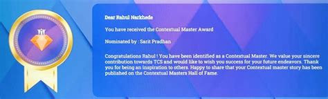 Rahul Narkhede On Linkedin Appreciation Is Always Special ️ Tata