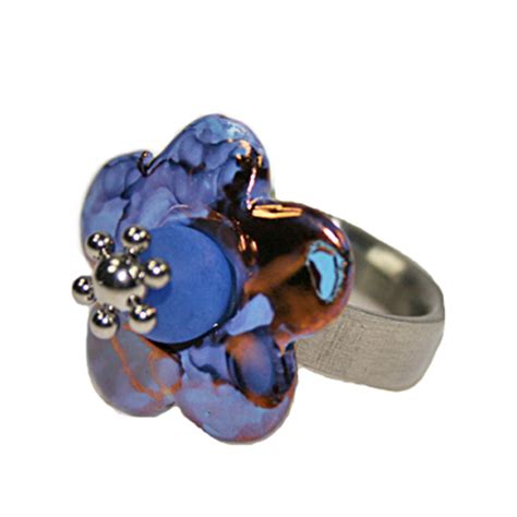 Keramikblumen Perle 20mm Bunt Glasiert Bastelonlineshop24