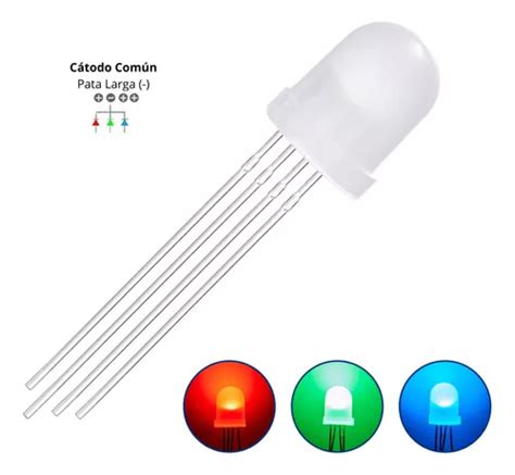 X10 Led 5mm Rgb Difuso 4 Pines Anodo Comun O Catodo Comun