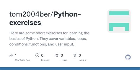 Github Tom2004berpython Exercises Here Are Some Short Exercises For