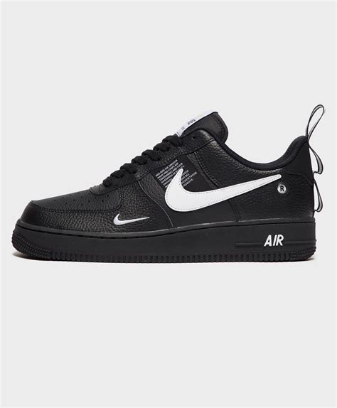 Nike Leather Air Force 1 07 Lv8 Utility Low In Blackwhite Black For
