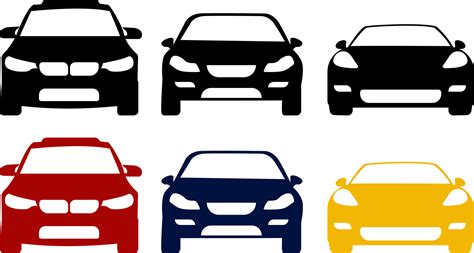 Flat Vector Car Collection With Front View 14398820 Vector Art At Vecteezy