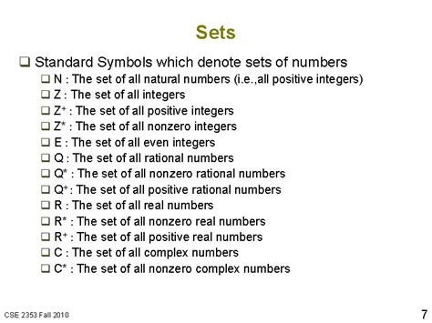 Discrete Computational Structures Cse 2353 Fall 2010 Most