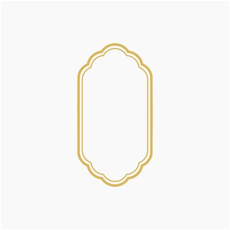 이슬람 프레임 그림 프리미엄 벡터