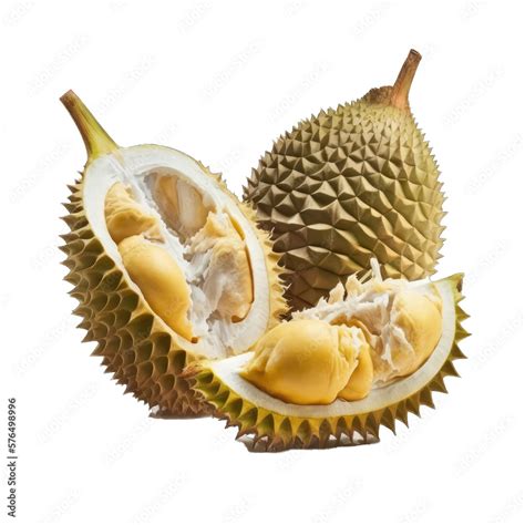 Durian Fruit Isolated On Transparent Background Tropical Fruits Stock Illustration Adobe Stock