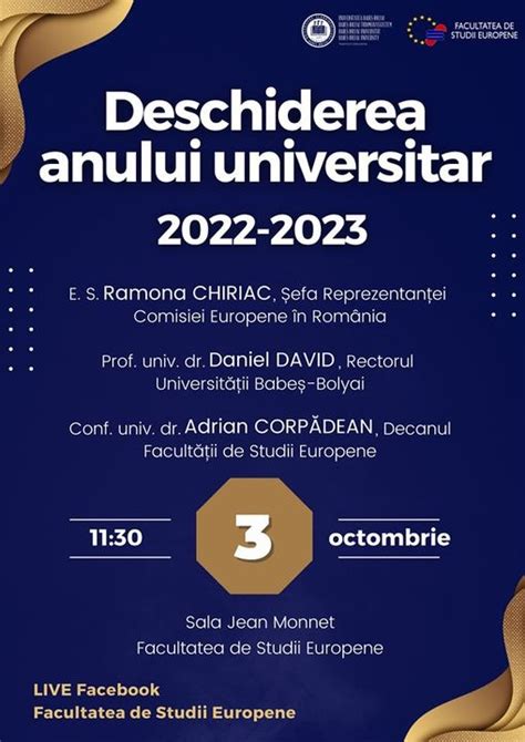 Deschiderea Anului Universitar 2022 2023 Facultatea De Studii Europene