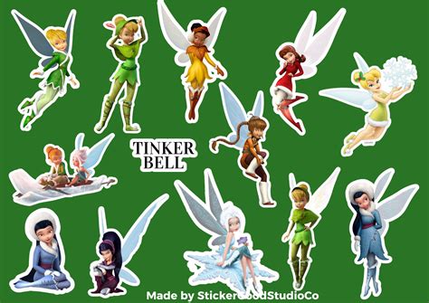 Tinkerbell Png Sticker Bundle 100 Digital Sticker Pack For Notebook