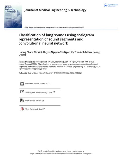 38 Classification Of Lung Sounds Using Scalogram Representation Of