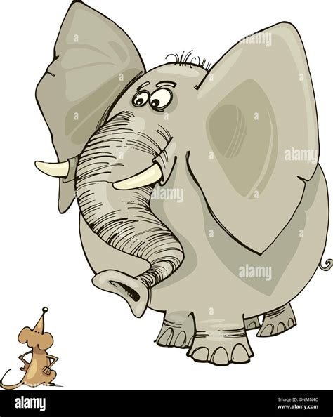 Illustration Of Elephant And Mouse Stock Vector Image And Art Alamy