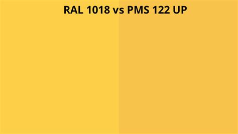 Ral 1018 Vs Pms 122 Up Ral Colour Chart Uk