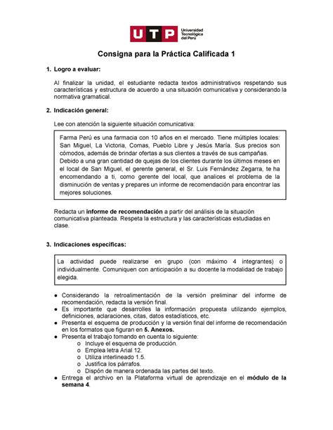 GC A16E PC1Consigna 24C0V pdf Consigna para la Práctica Calificada 1