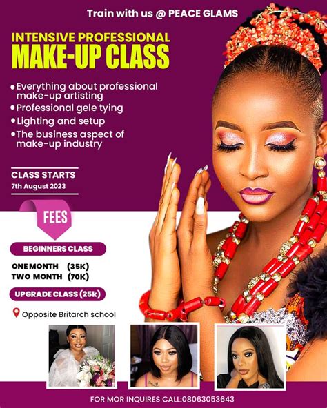 Make Up Class Flyer Design In 2024