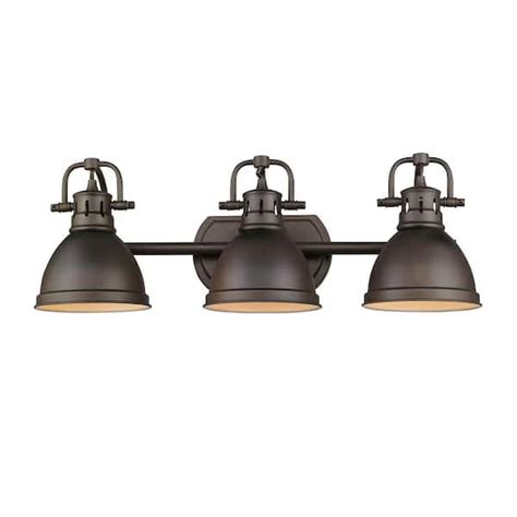 Golden Lighting Duncan 3 Light Rubbed Bronze Bath Light 3602 Ba3 Rbz