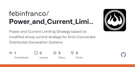 Github Febinfrancopowerandcurrentlimitingstrategyforgrid
