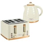 HOMCOM Kettle And Toaster Sets 1600W 1 7L Rapid Boil Kettle 4 Slice